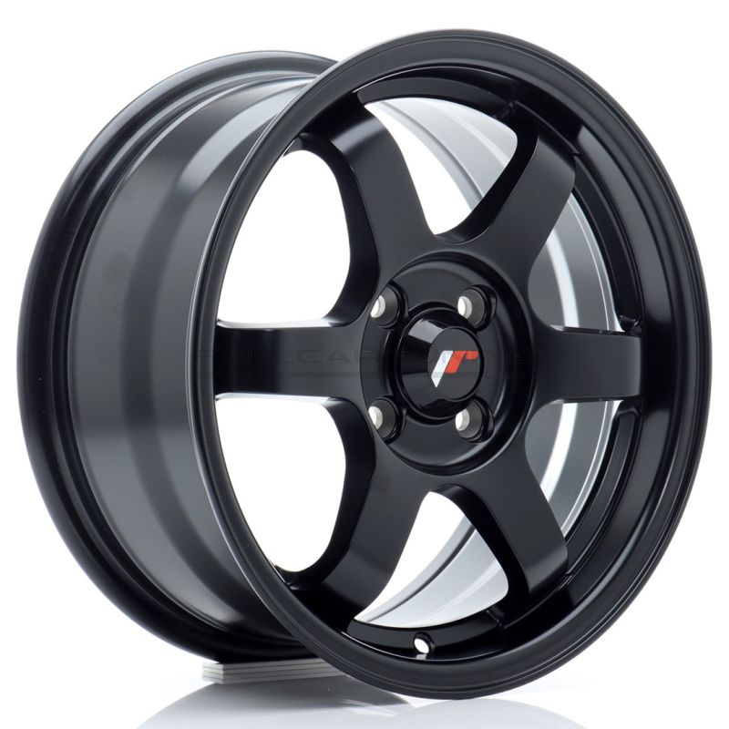 JR-Wheels JR3 Wheels 15 Inch 7J ET40 4x100 Flat Black | Fullcartuning.com