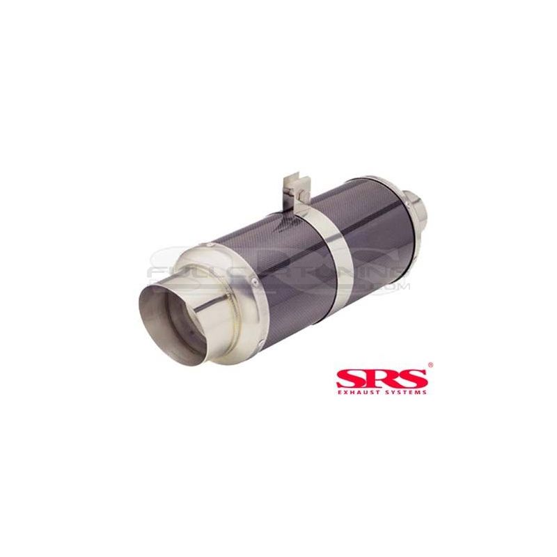 SRS Rear Universal Muffler G55 Black 61mm Carbon Fiber & Stainless ...